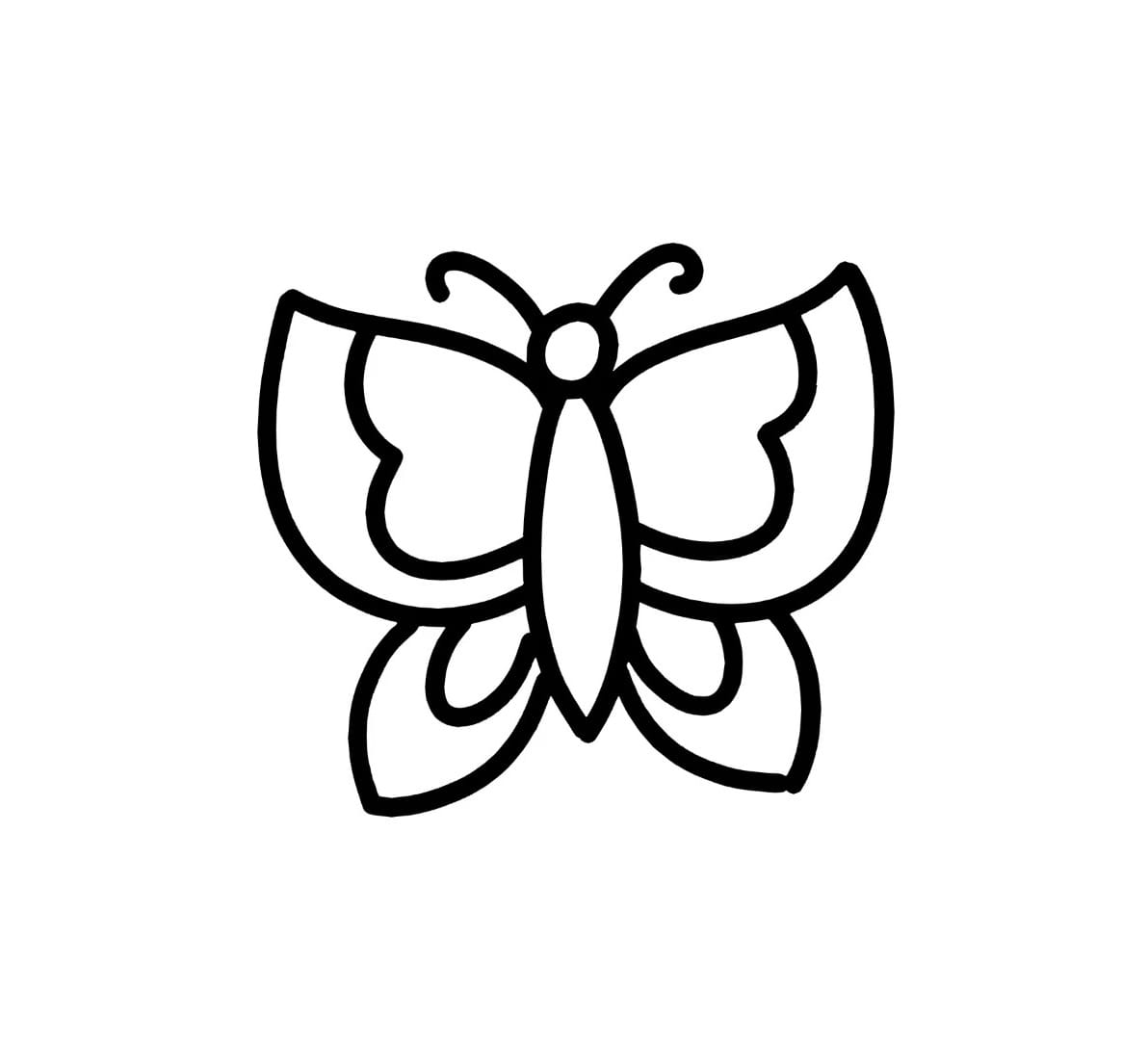 medium butterfly - easy butterfly coloring sheets | soeasycoloringpages.com